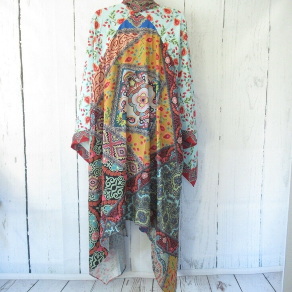 Umgee | Tops | Umgee Duster Kimono Mixed Print Scarf Cardigan | Poshmark